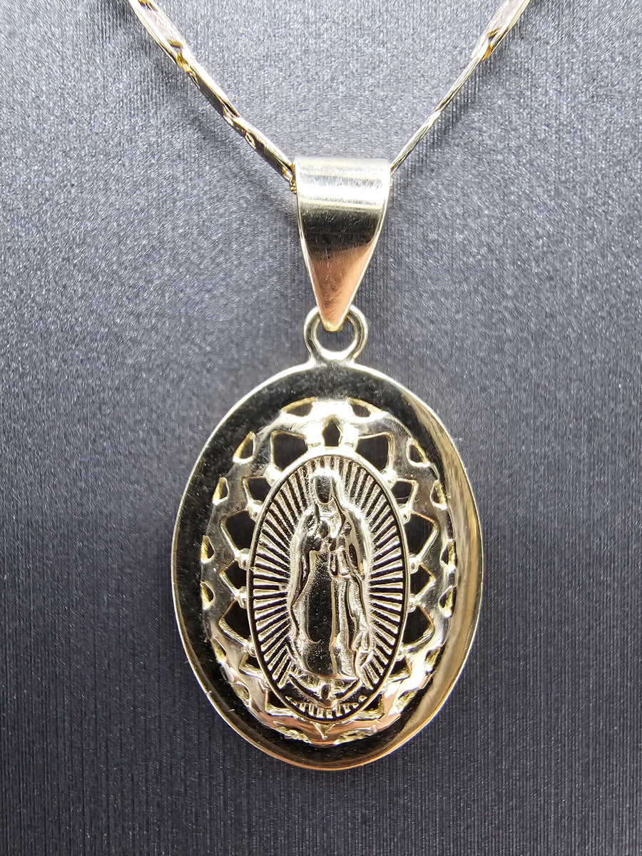 14k Gold Chain w/pendant - Virgin Mary – Jessyjewelryshop