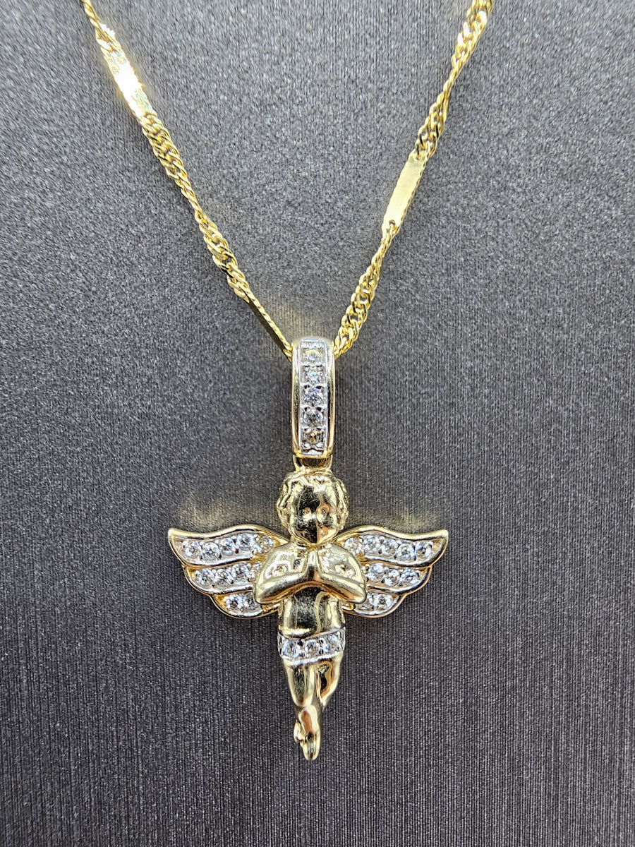 14k Gold Chain w/pendant - Divine Child Jesus – Jessyjewelryshop