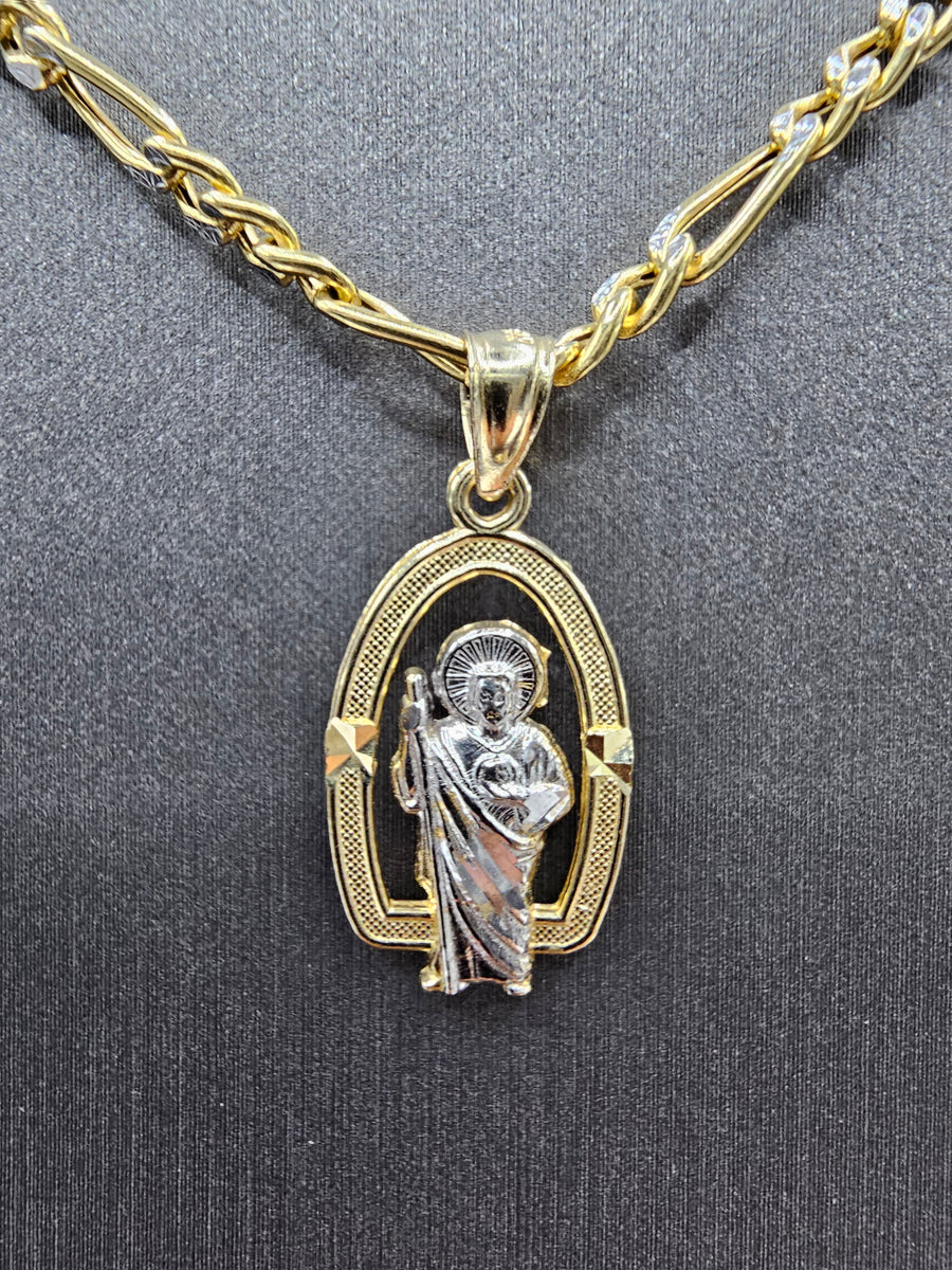 14k Gold Chain w/Pendant - San Judas – Jessyjewelryshop