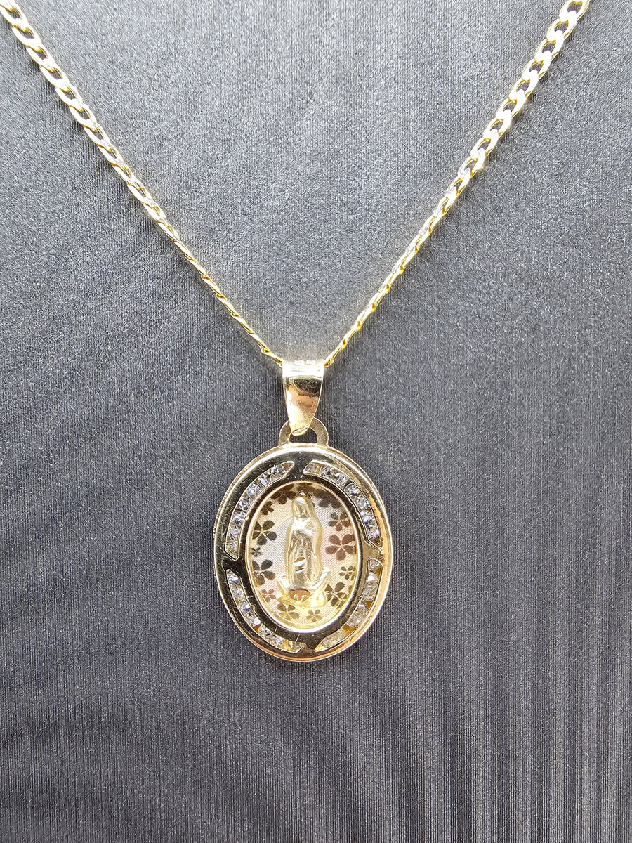 14k Gold Chain w/Pendant - Virgin Mary – Jessyjewelryshop